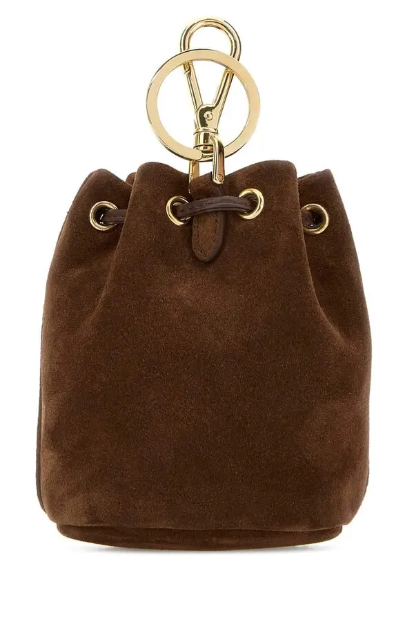 Prada Chocolate Suede Pouch