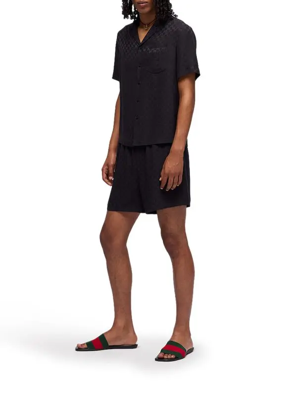 Gucci Gg Jacquard Silk Shorts