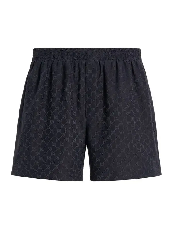 Gucci Gg Jacquard Silk Shorts