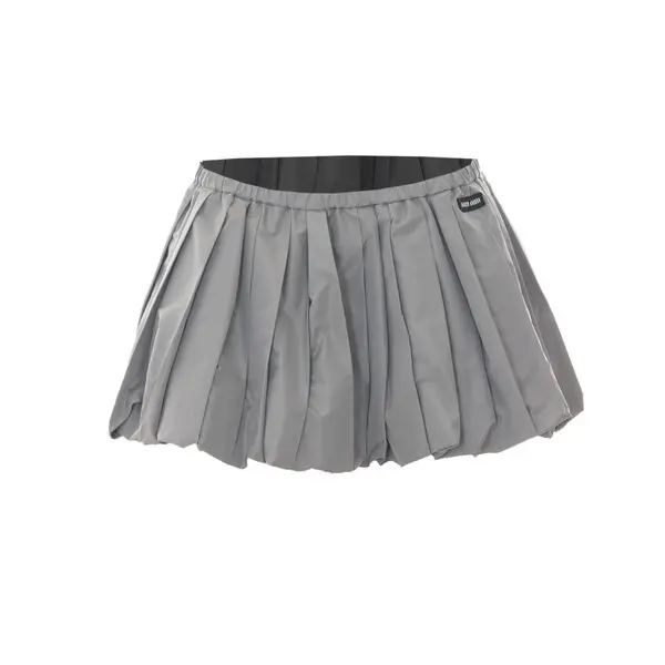 Miu Miu Technical Fabric Mini Skirt - Gray