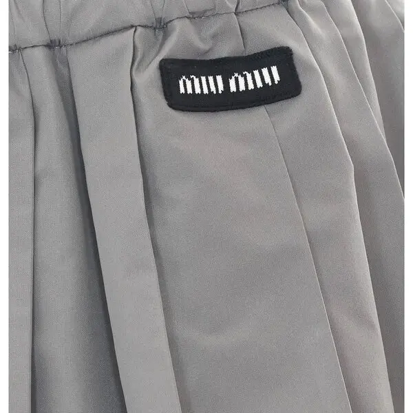 Miu Miu Technical Fabric Mini Skirt - Gray