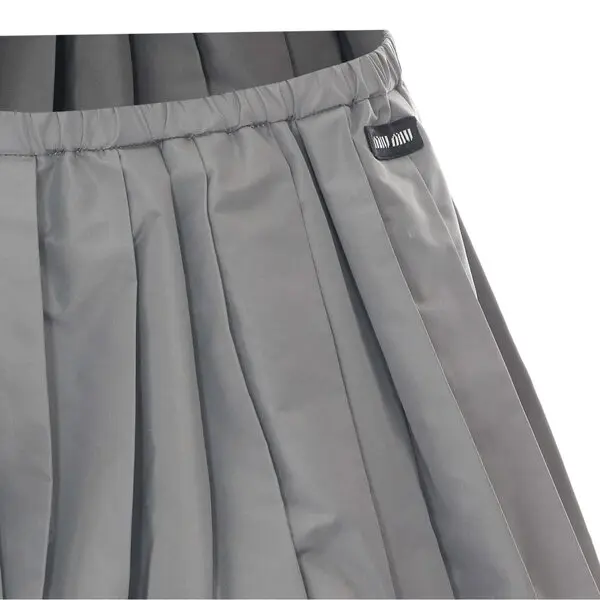 Miu Miu Technical Fabric Mini Skirt - Gray