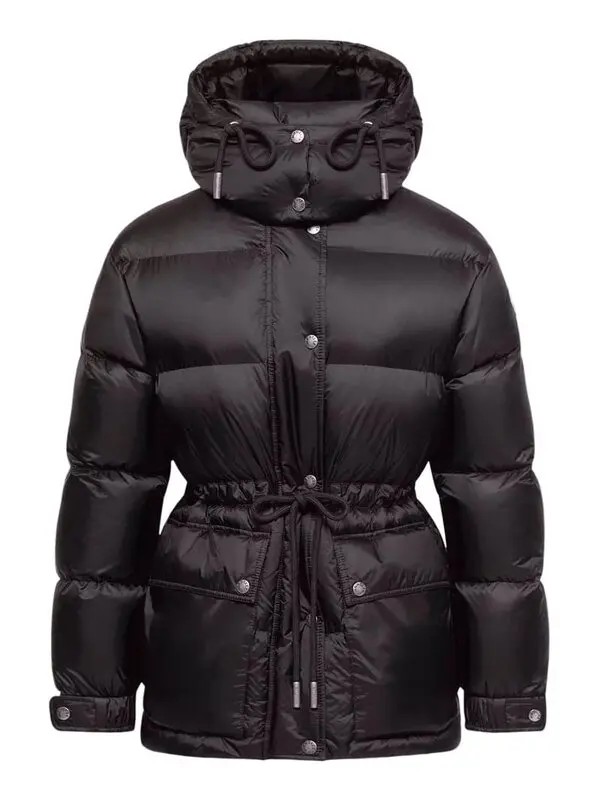 Moncler Sesie Midi Hooded Puffer Coat - Black