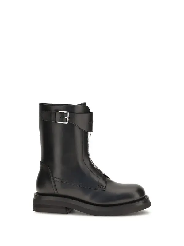 Alexander McQueen Leather Boots - Black