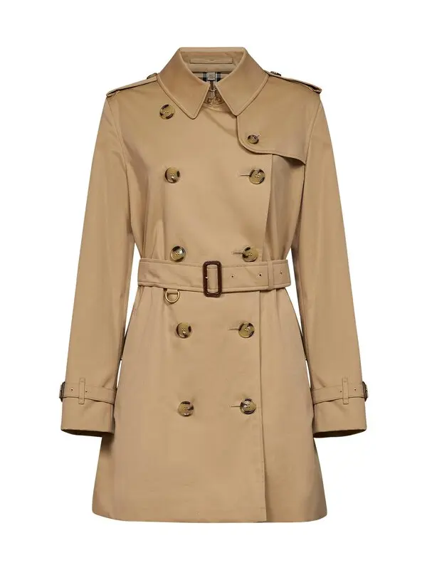 Burberry Heritage Kensington Short Trench Coat - Multicolor