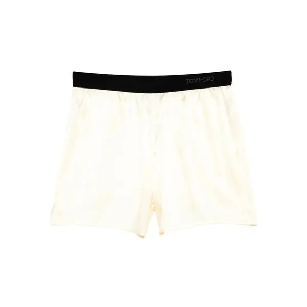 TOM FORD Silk Blend Shorts - Yellow