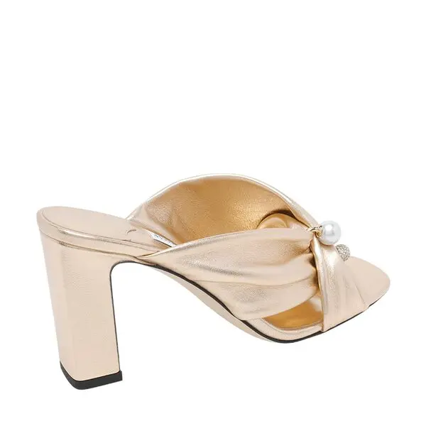 JIMMY CHOO Rafi Pump Sandals - Gold