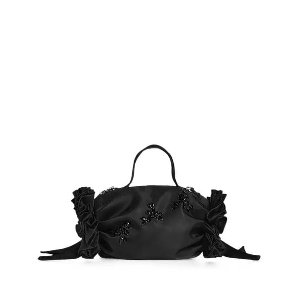 Simone Rocha Bead Embellished Satin Tote Bag - Black