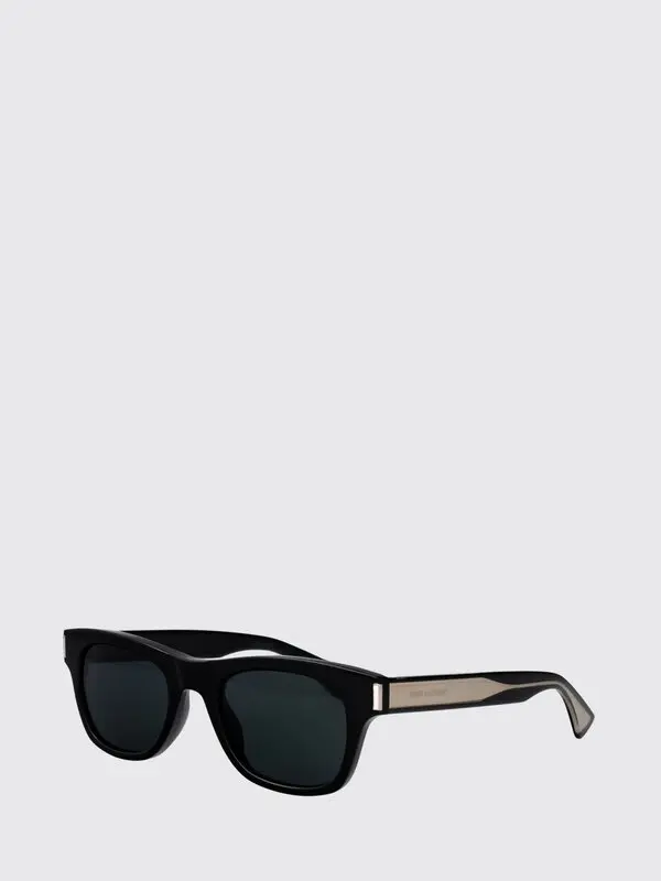 Saint Laurent Acetate Aviator Sunglasses With Rectangular Shape And Logo