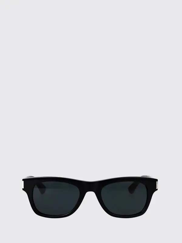 Saint Laurent Acetate Aviator Sunglasses With Rectangular Shape And Logo