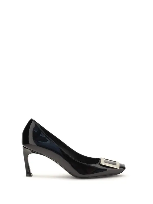 ROGER VIVIER Patent Leather Trompette Pumps - Black