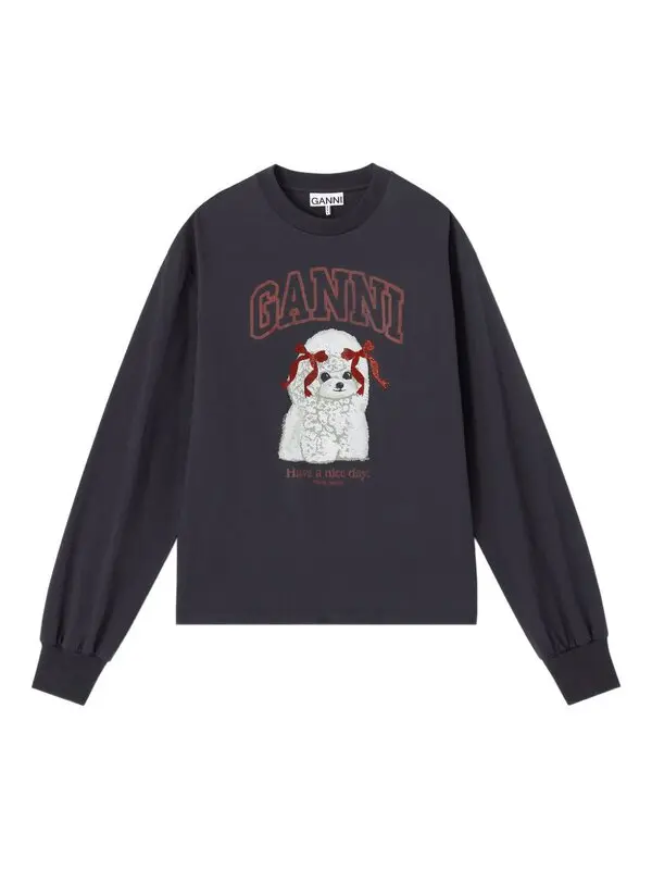 GANNI Puddle Organic Cotton Sweater - Multicolor