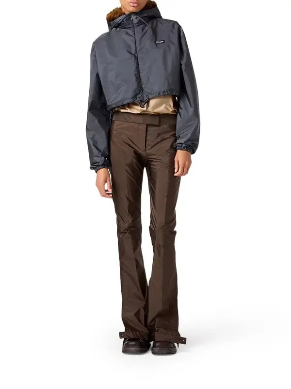 Miu Miu Technical Fabric And Shearling Windbreaker