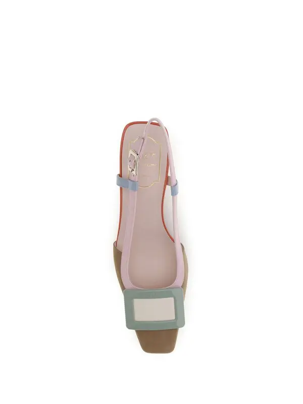 ROGER VIVIER Suede Belle Vivier Slingback Pumps