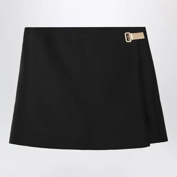 Balenciaga Wool And Silk Mini Skirt - Black