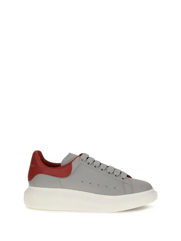 Alexander McQueen Leather Sneakers - Gray