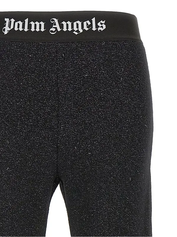 Palm Angels Logo Tape Lurex Knit Pants