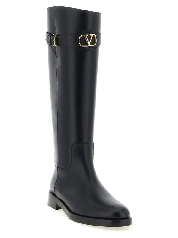 Valentino Garavani Vlogo Signature Boots - Black