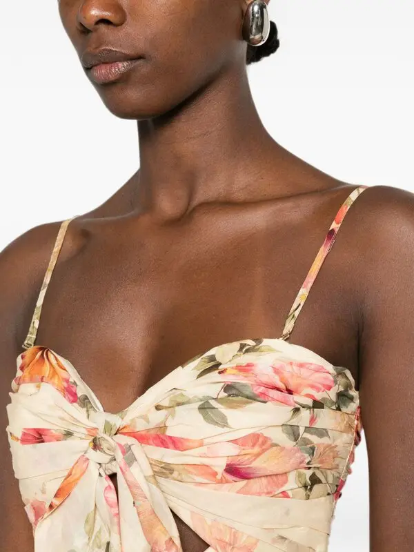 Zimmermann Mahon Cotton Floral Playsuit - Multicolor
