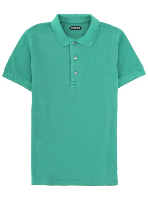 TOM FORD Lyocell And Cotton Polo Shirt - Green