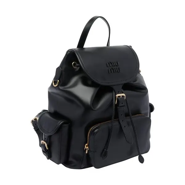 Miu Miu Leather Logo Backpack