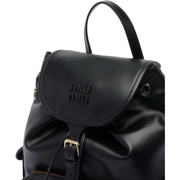 Miu Miu Leather Logo Backpack