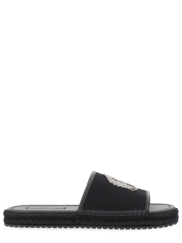 Dolce & Gabbana Logo Espadrille Slides