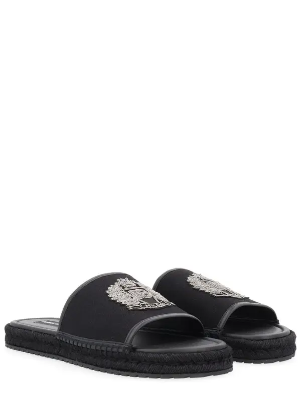 Dolce & Gabbana Logo Espadrille Slides