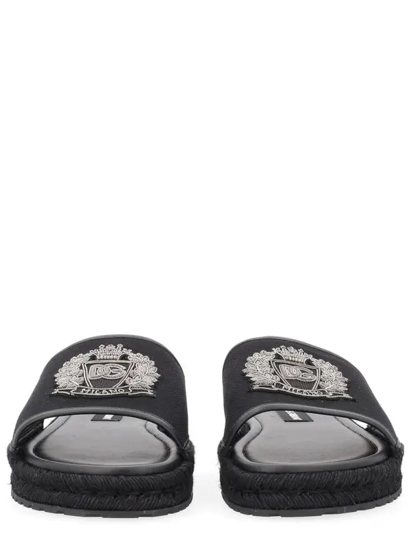Dolce & Gabbana Logo Espadrille Slides