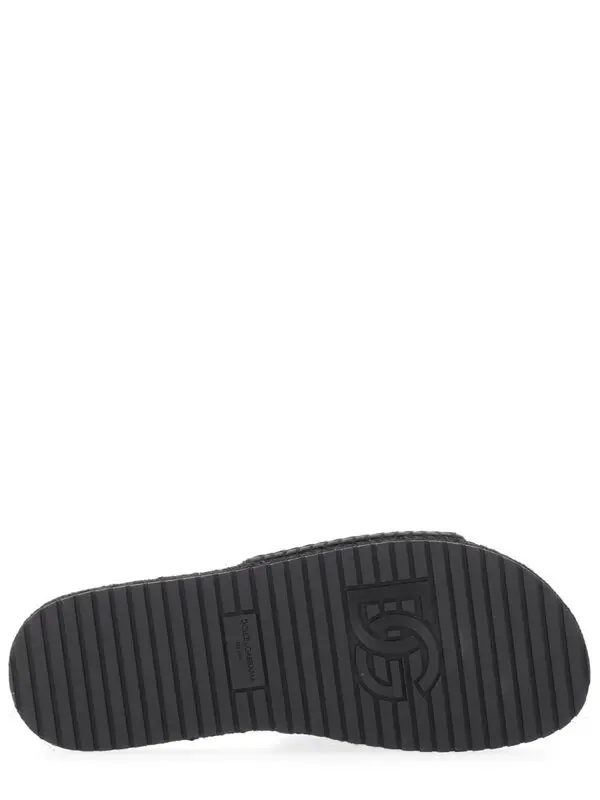 Dolce & Gabbana Logo Espadrille Slides