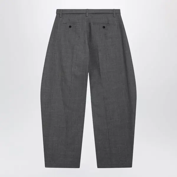 Sacai Grey Wool Trousers With Belt