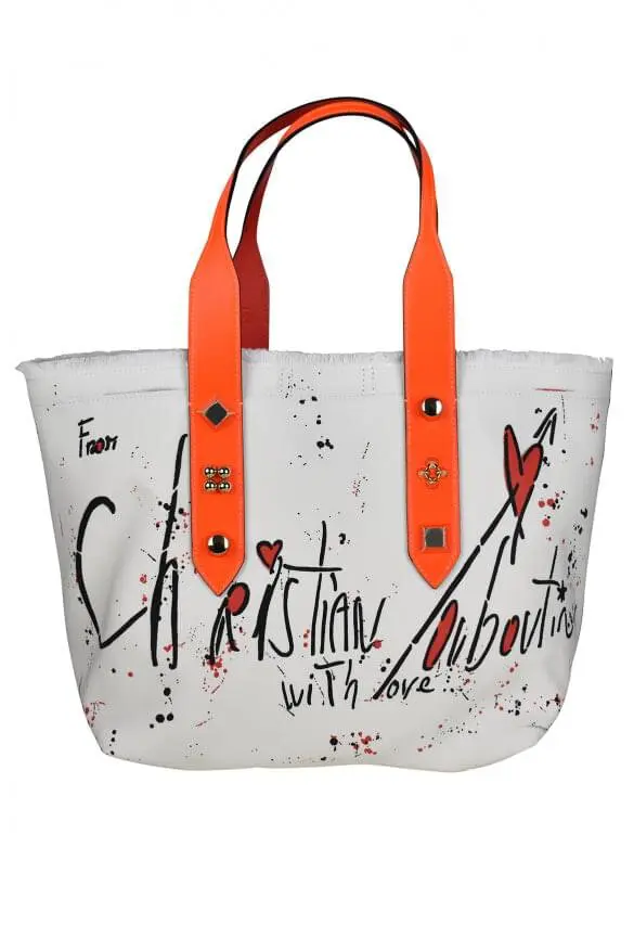 CHRISTIAN LOUBOUTIN Frangibus Medium Tote Bag - White