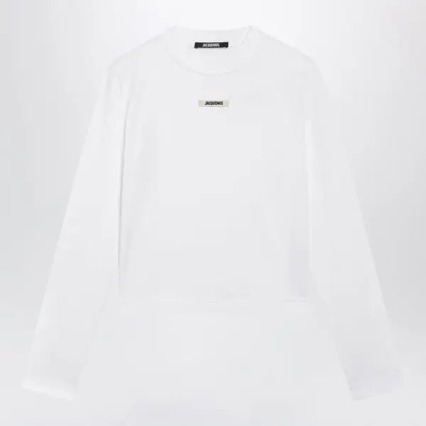 Jacquemus Le Gros Grain Long-sleeve Stretch Cotton T-shirt - White