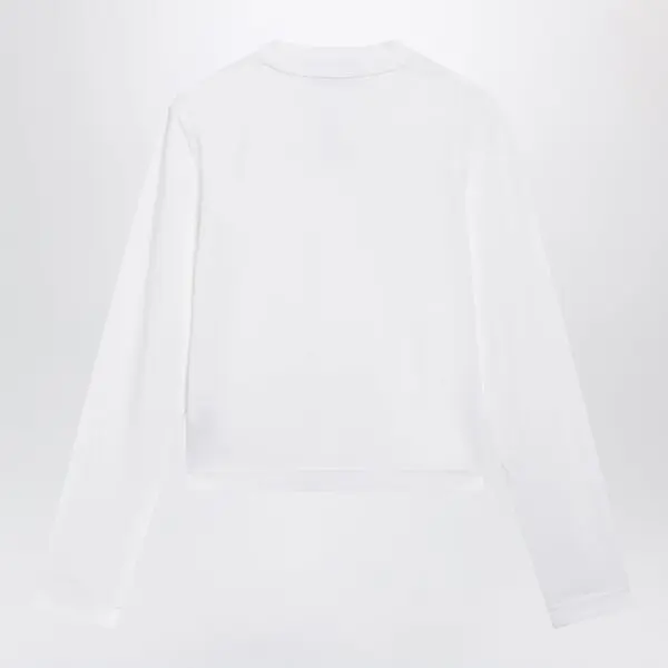 Jacquemus Le Gros Grain Long-sleeve Stretch Cotton T-shirt - White