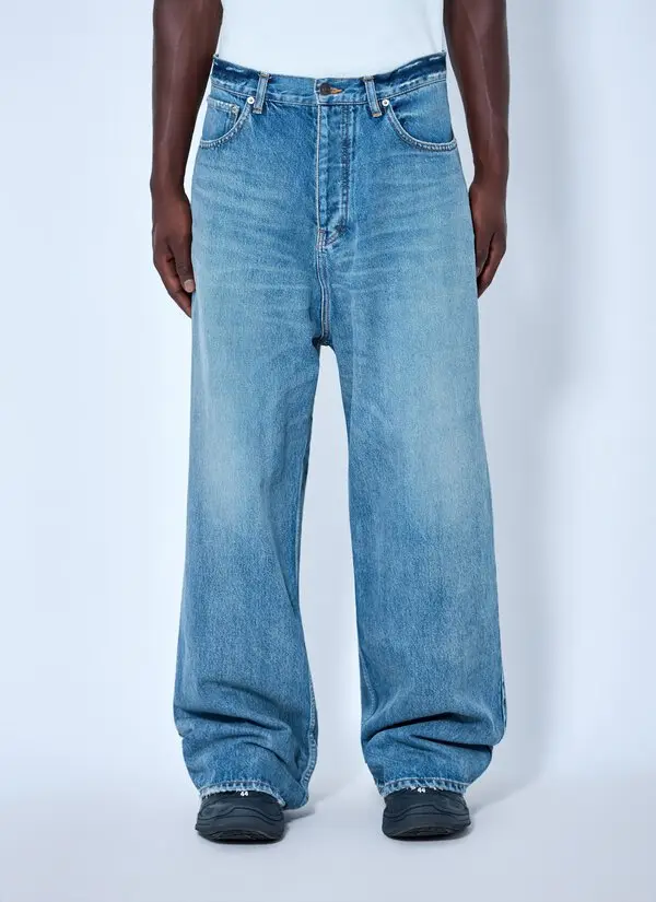 Balenciaga Baggy Fit Japanese Twill Jeans - Blue