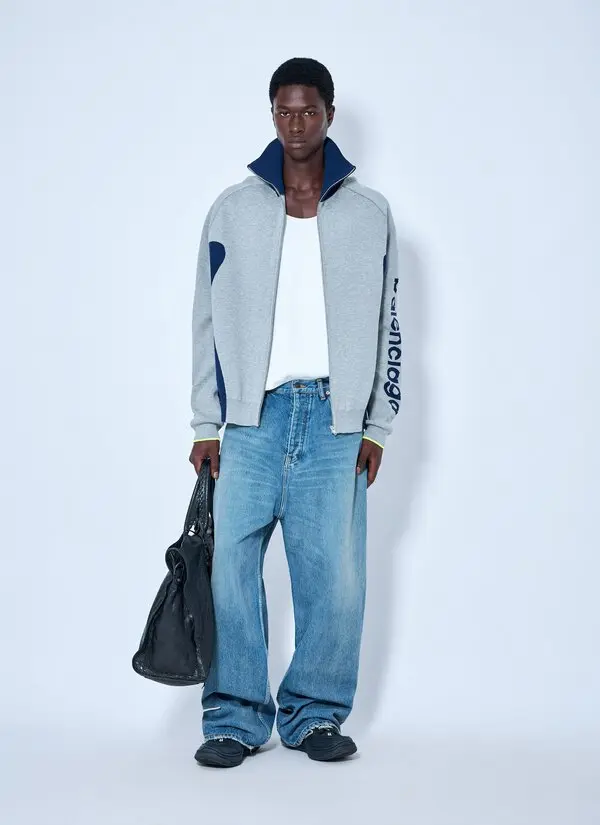 Balenciaga Baggy Fit Japanese Twill Jeans - Blue