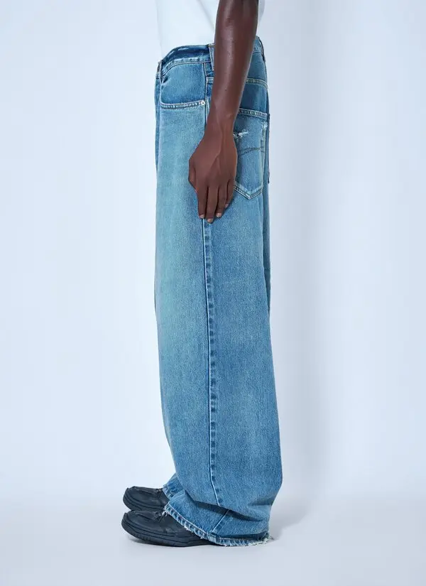 Balenciaga Baggy Fit Japanese Twill Jeans - Blue