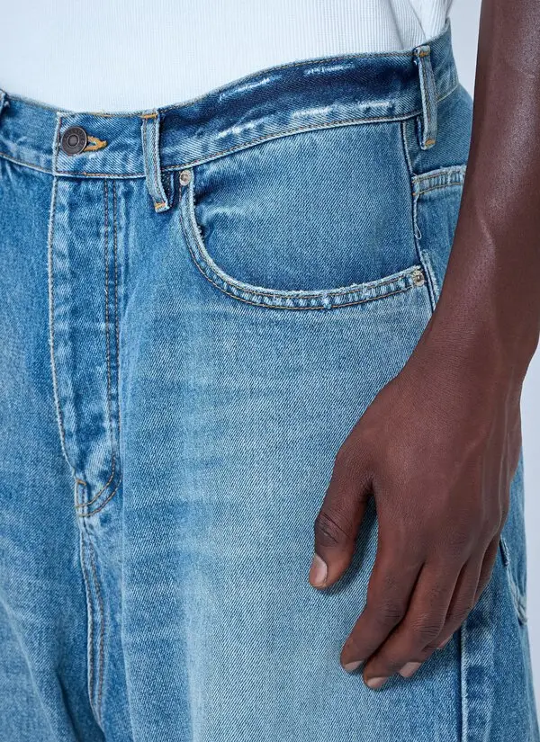 Balenciaga Baggy Fit Japanese Twill Jeans - Blue
