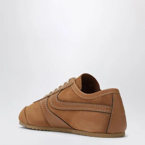 Dries Van Noten Leather And Suede Sneakers - Brown