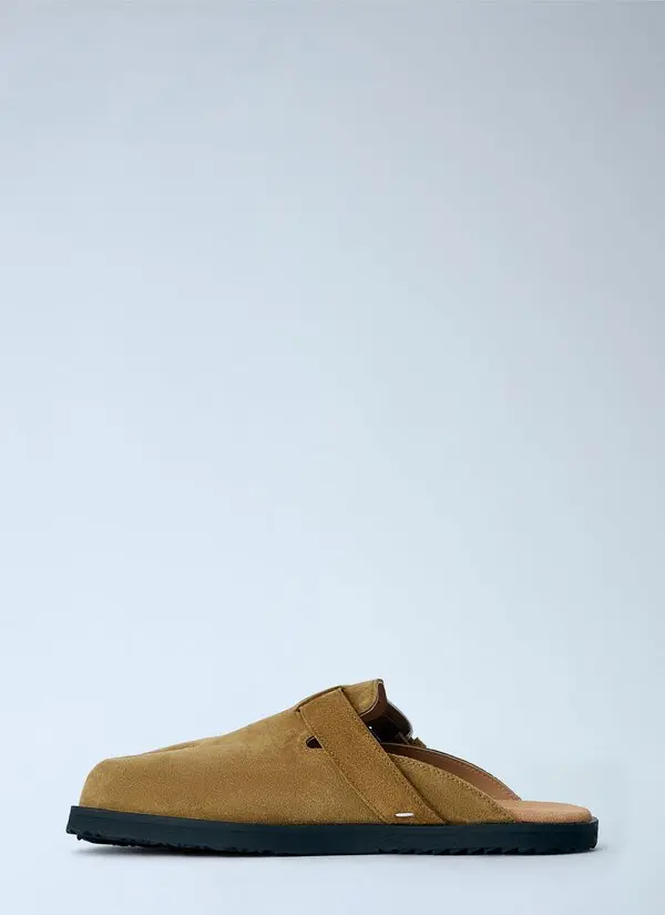 MAISON MARGIELA Suede Tabi Daily Mules - Green