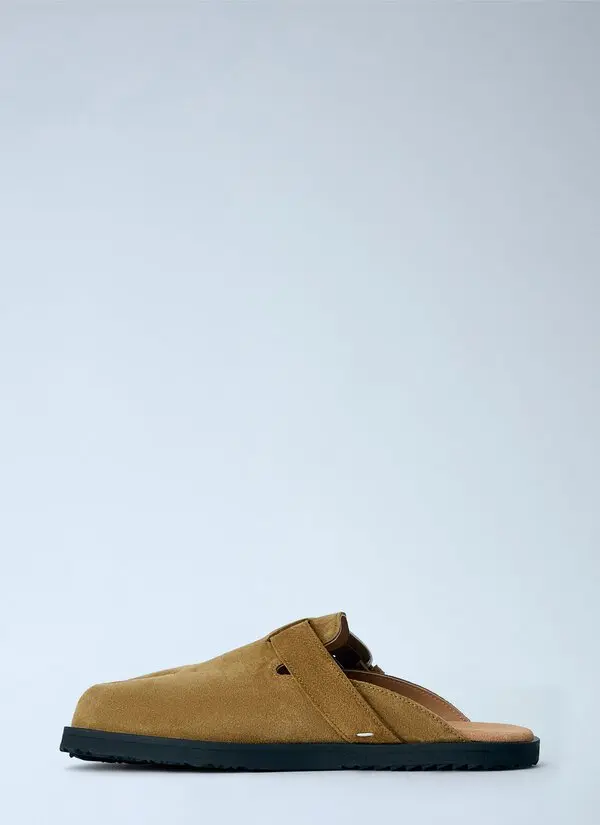 MAISON MARGIELA Suede Tabi Daily Mules - Green