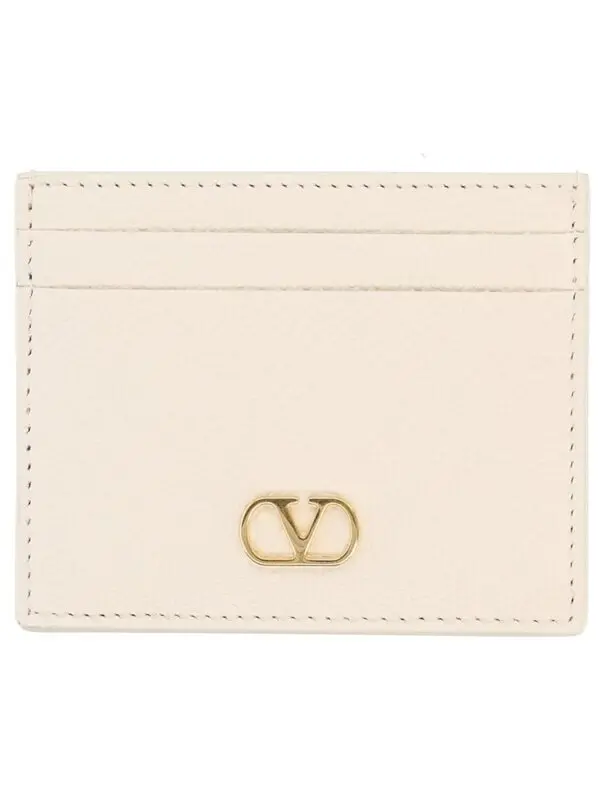 Valentino Garavani Vlogo Signature Card Holder - Cream