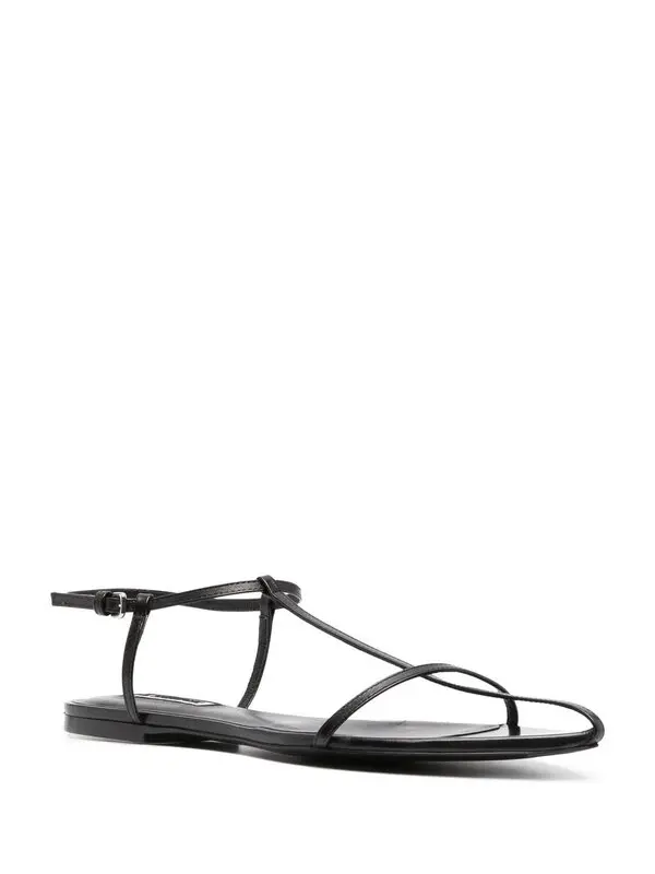 JIL SANDER Leather Flat Sandals