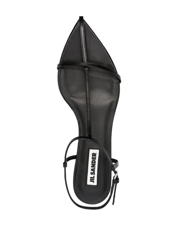 JIL SANDER Leather Flat Sandals