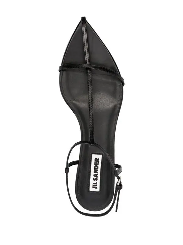 JIL SANDER Leather Flat Sandals - Multicolor
