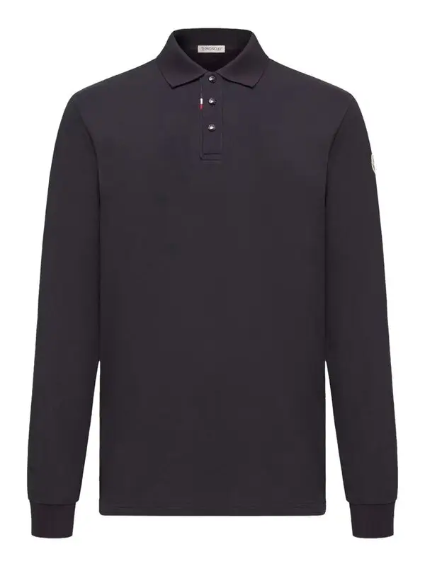 Moncler Cotton Piqué Polo Shirt With Logo