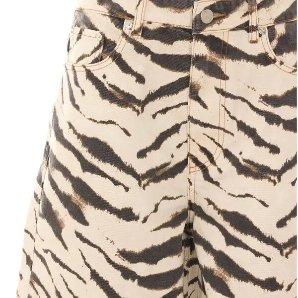 GANNI Lari Wide Jeans - Cream