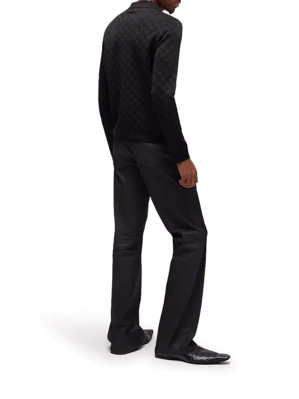 Gucci Gg Jacquard Viscose Polo Shirt