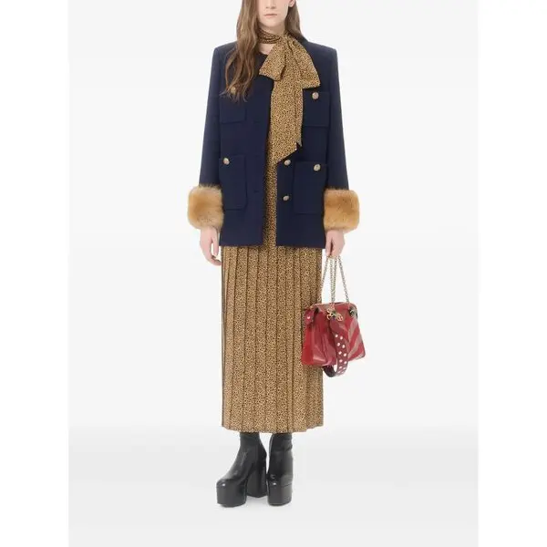 Valentino Garavani Coats Single Breasted Coats - Blue