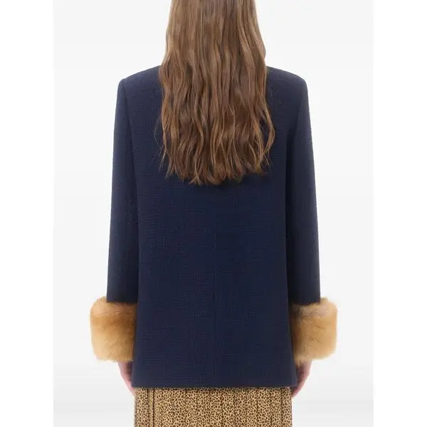 Valentino Garavani Coats Single Breasted Coats - Blue
